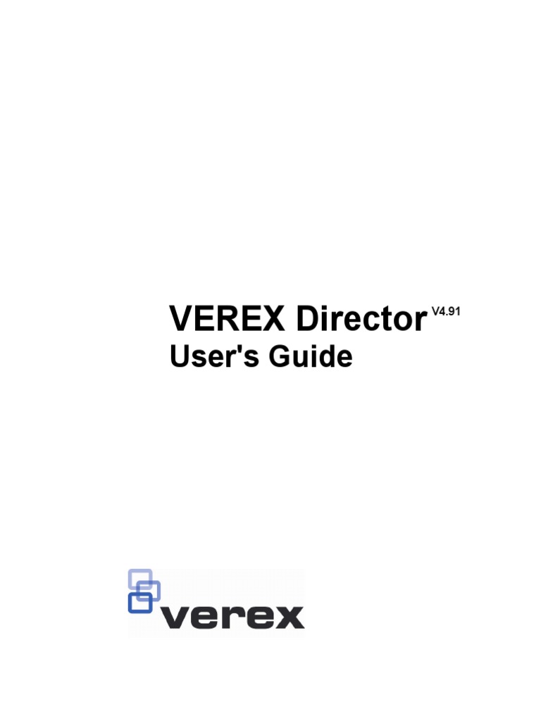 21-0381E v4.9.1 Verex Director User's Guide English | PDF | Personal ...