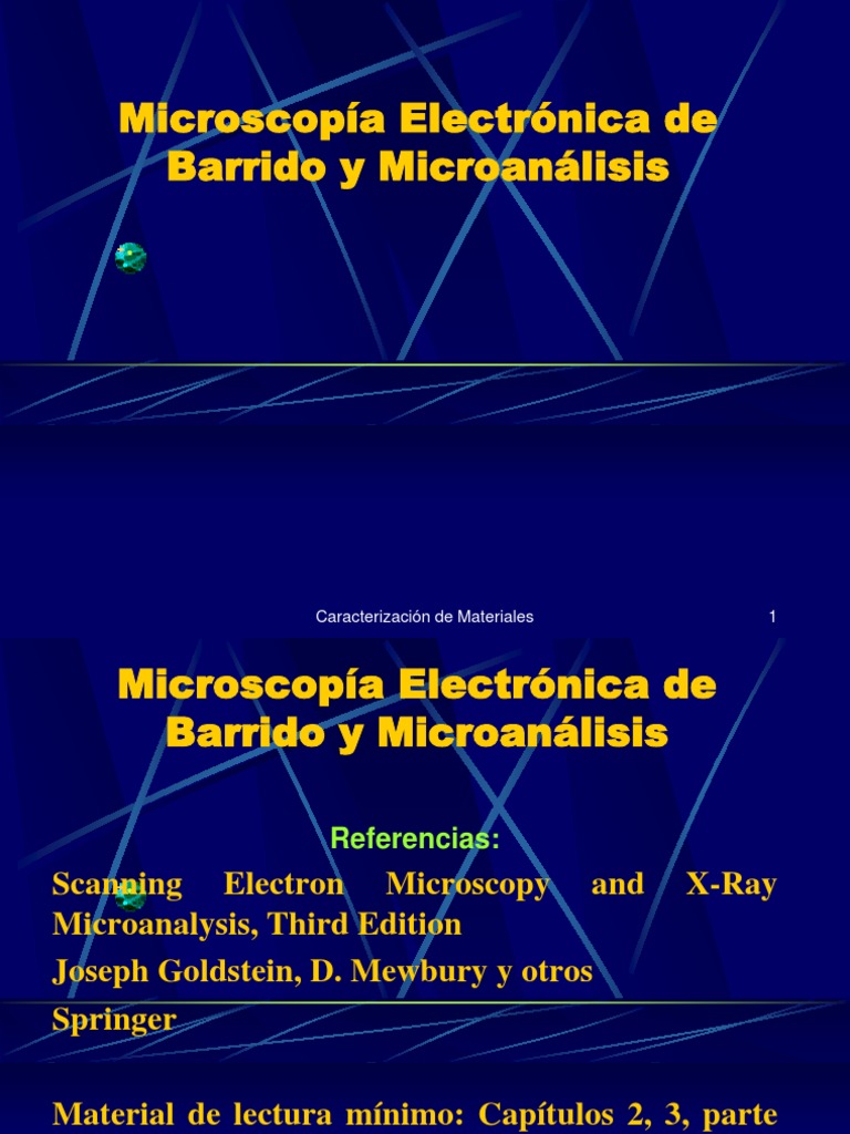 MEB Y EDX-POSGRADO - SERIE 1-v2016 | PDF | Microscópio electrónico ...