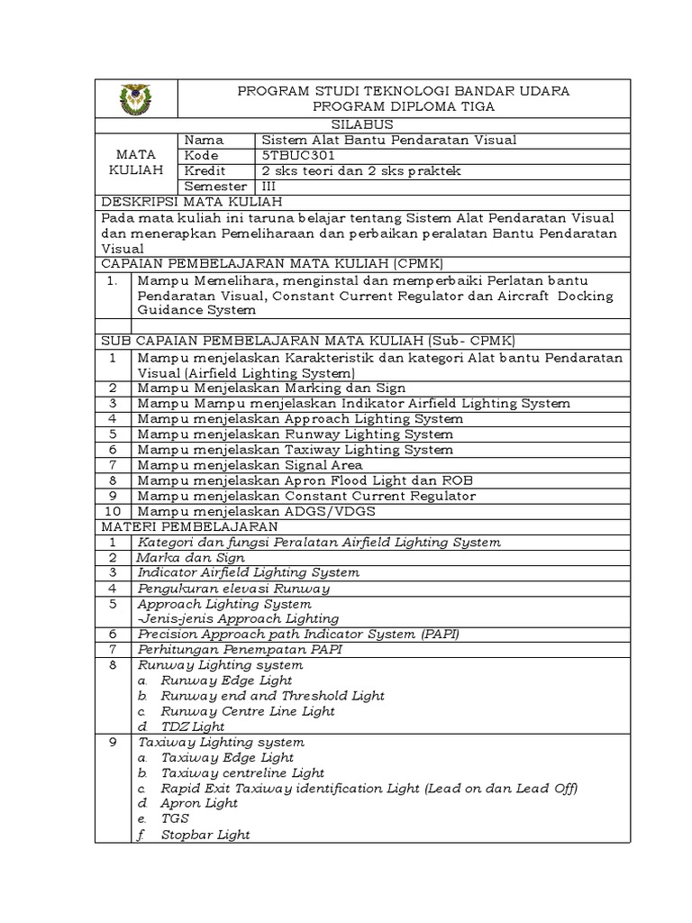 Sistem Alat Bantu Pendaratan Visual | PDF