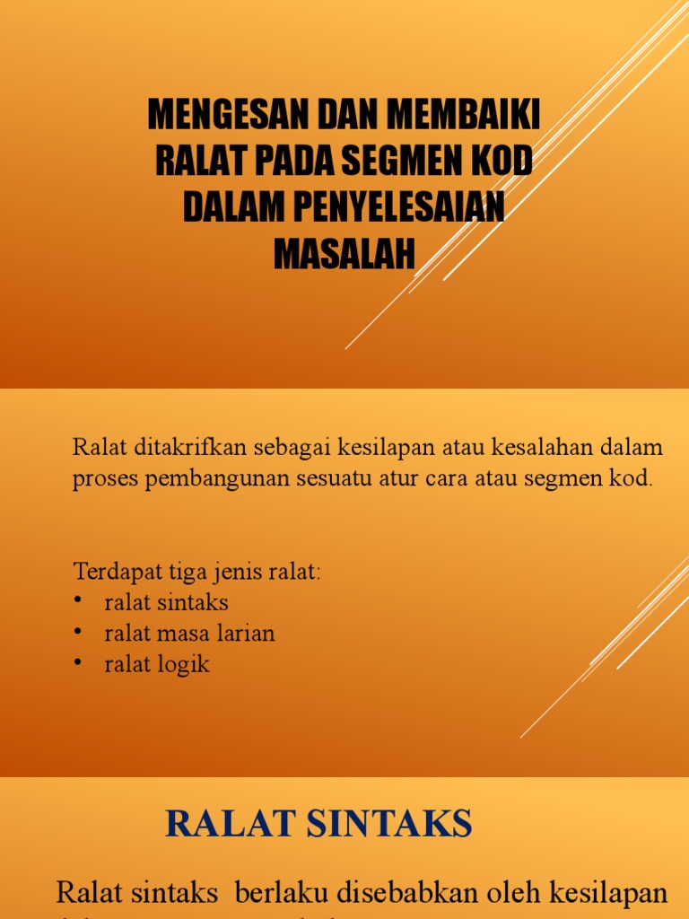 Jenis Jenis Ralat | PDF