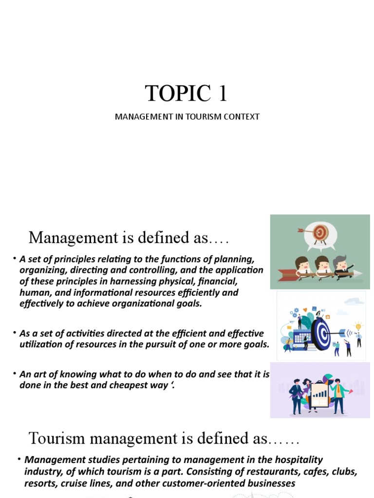 Topic 1: Management in Tourism Context | PDF | Leadership | Business