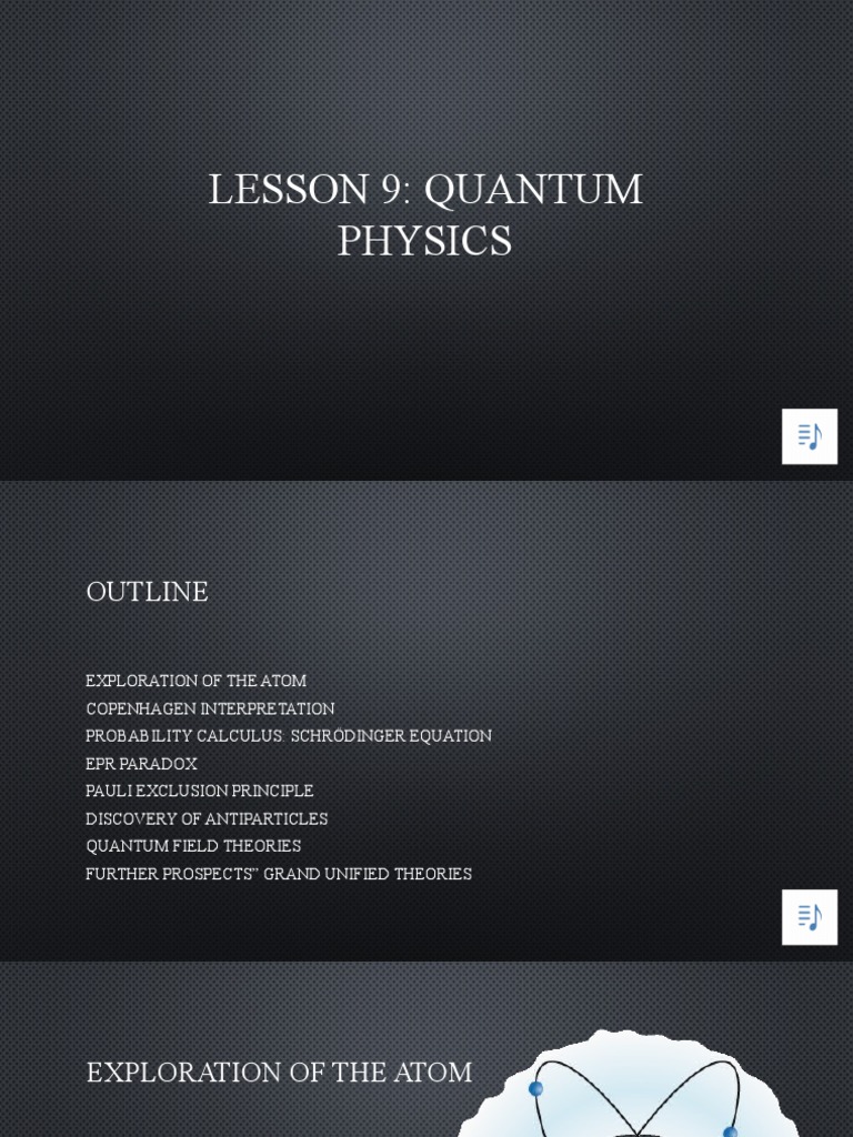 Lesson 9: Quantum Physics | PDF | Young Adult