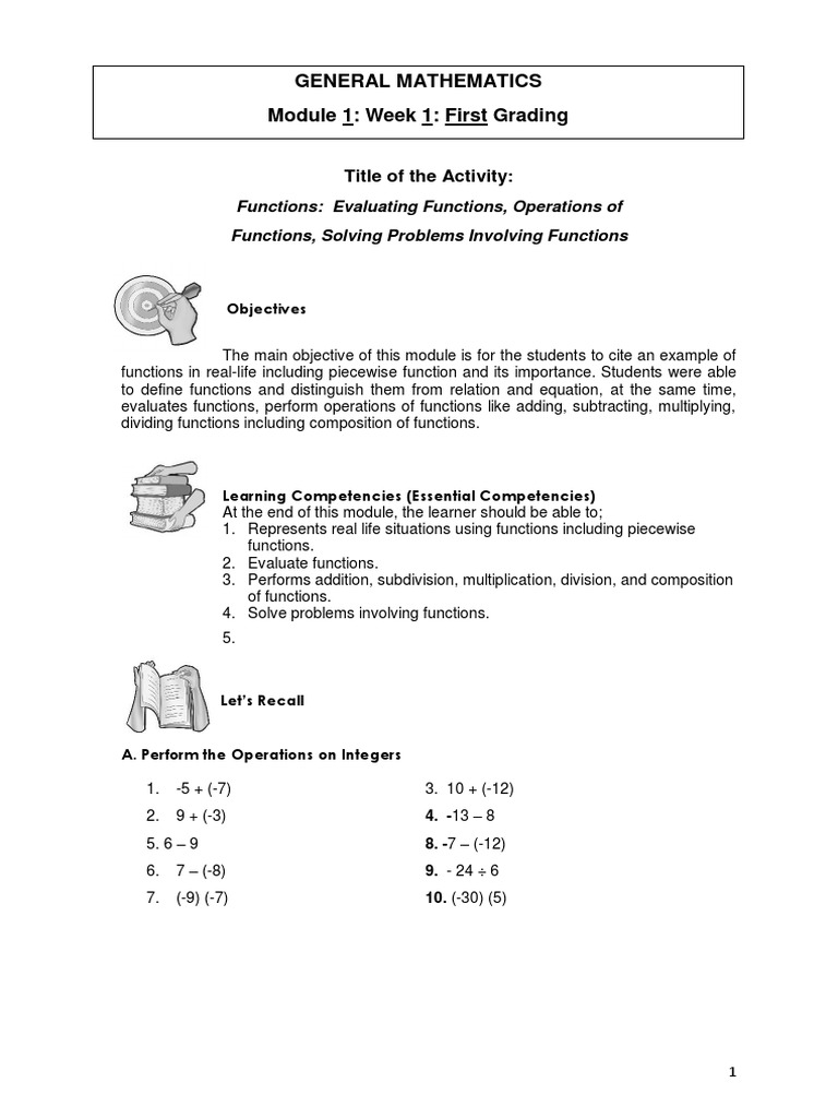 Module 1 - Week 1 - Gen.-Math-2-FINAL | PDF | Function (Mathematics ...