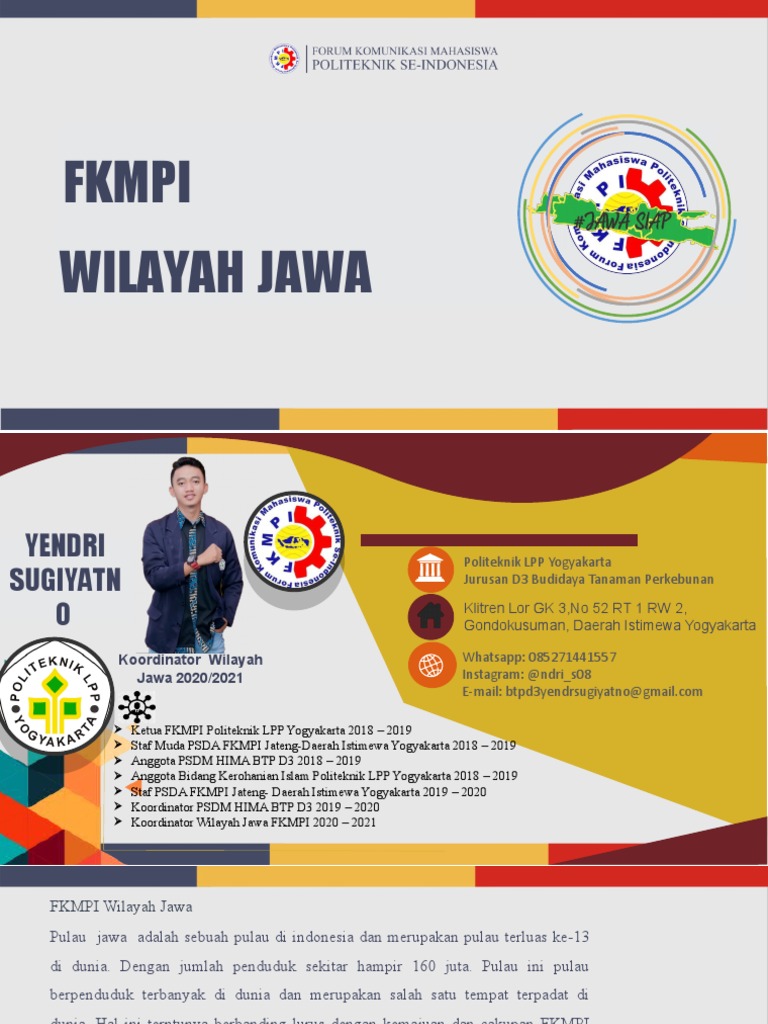 Koordinator FKMPI Wilayah Jawa 2021 | PDF