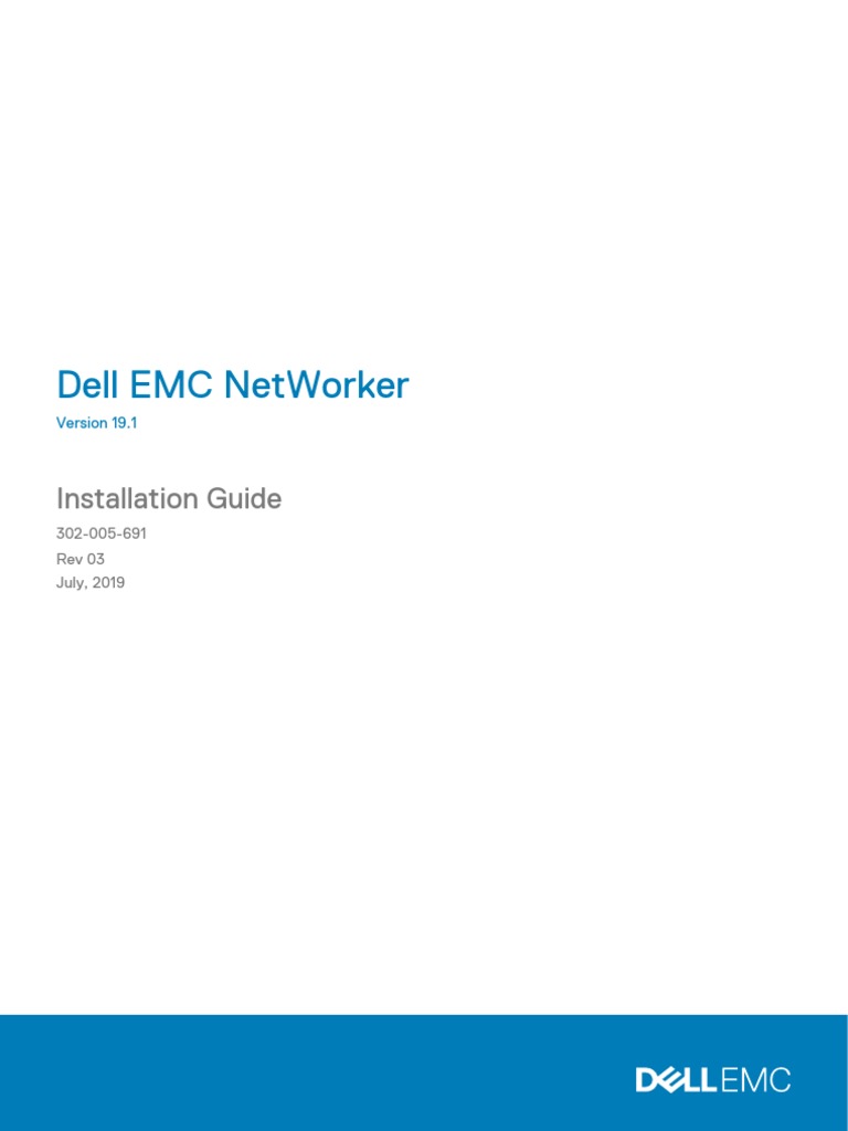 NetWorker 19.1 Installation Guide PDF | PDF | Installation (Computer Programs) | Server (Computing)