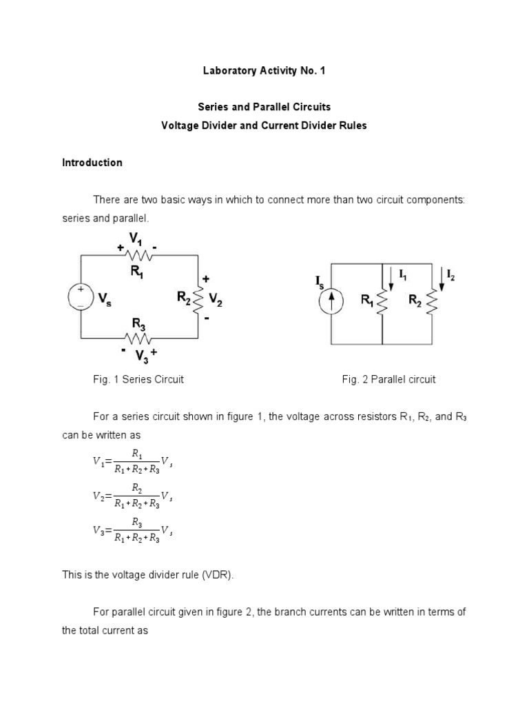 Series and Parallel Circuit Lab Guide | PDF | Electrical Network ...