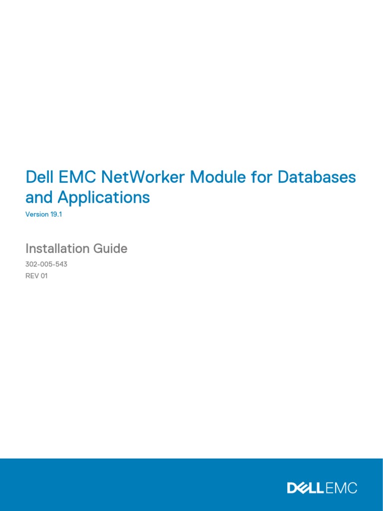 NetWorker Module For Databases and Applications 19.1 Installation Guide | PDF | 64 Bit Computing ...