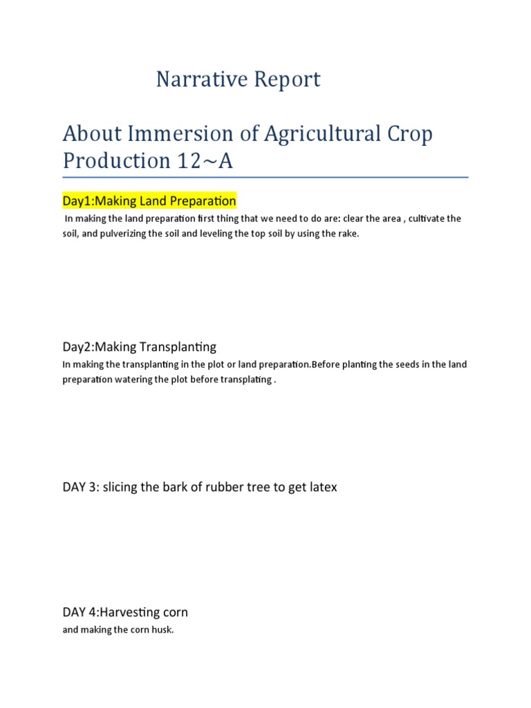 Narrative Report | PDF