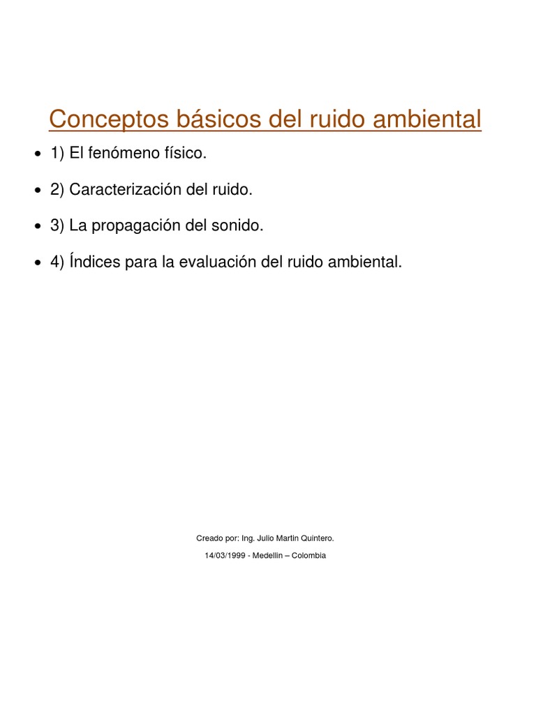 Conceptos del Ruido Ambiental y Decibeles | PDF | Sonido | Olas