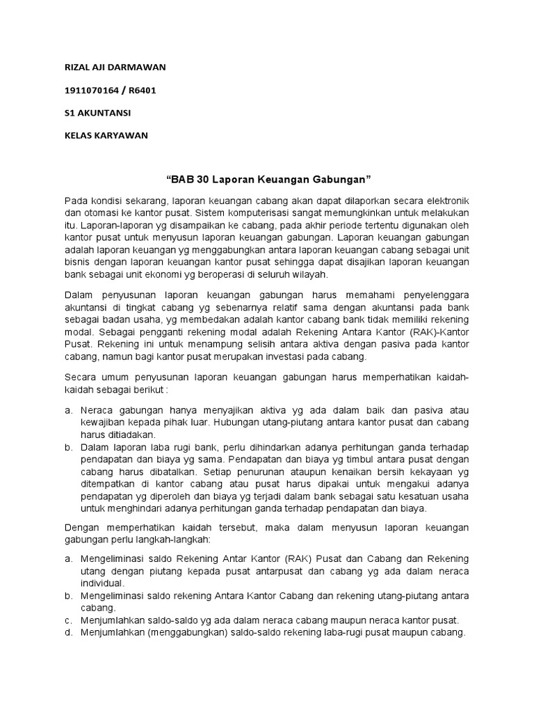 RIZAL AJI DARMAWAN - 1911070164 - Tugas Akuntansi Perbankan-Lap. Keu ...