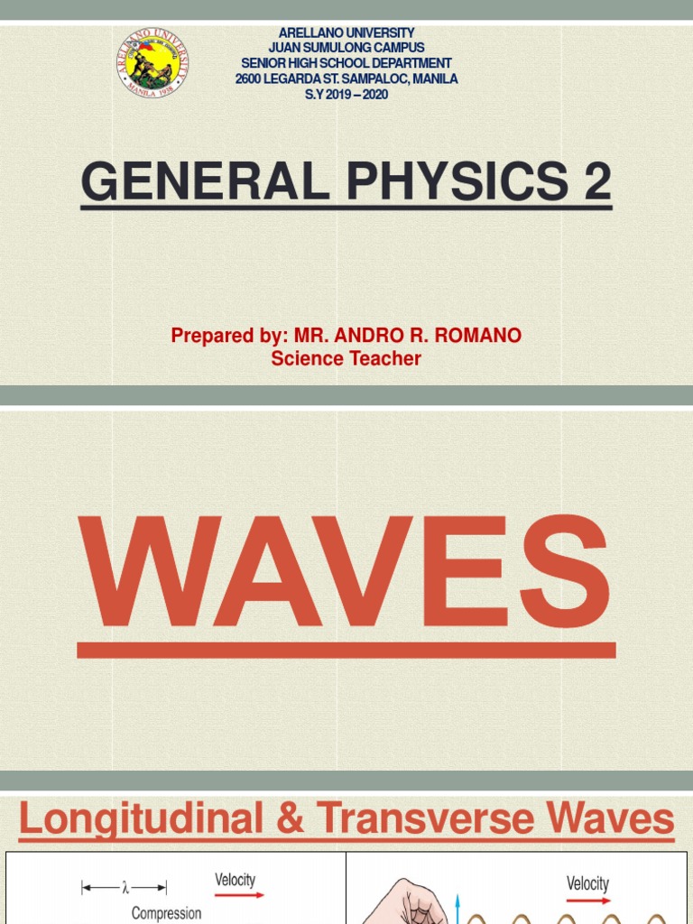General Physics 2 - Arellano University - Prepared by Sir - Andro ...