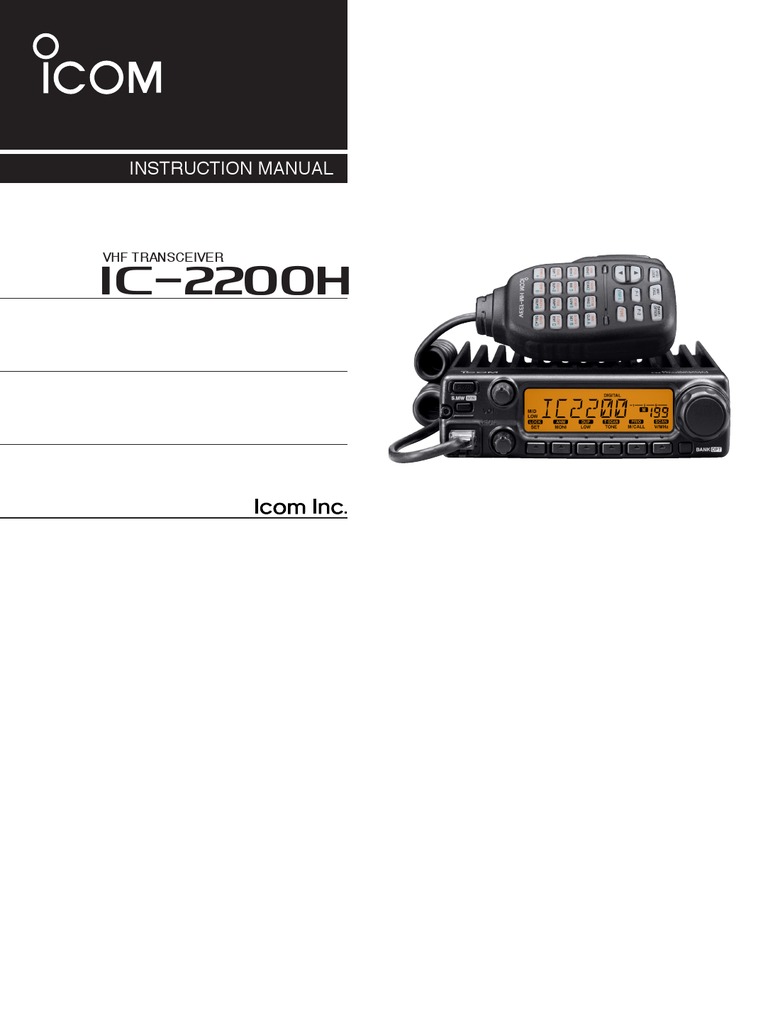 IC-2200 UserManual | PDF | Electrical Connector | Power Supply