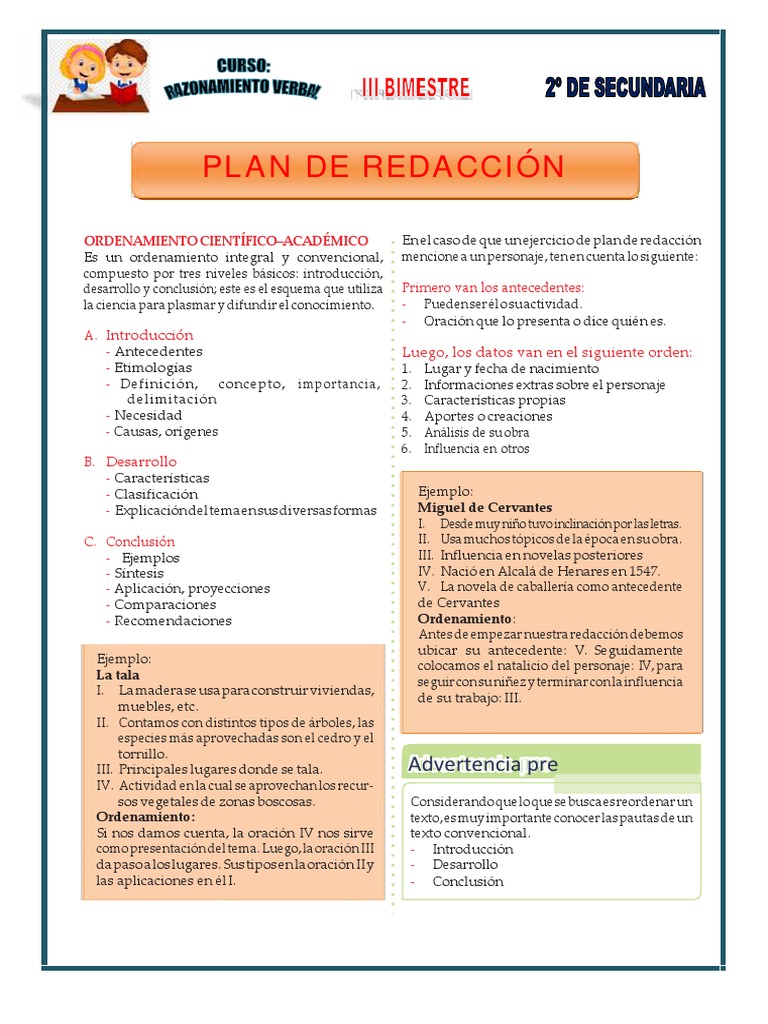 RRVV - Plan de Redacción - 2do | PDF | Machu Picchu | Science