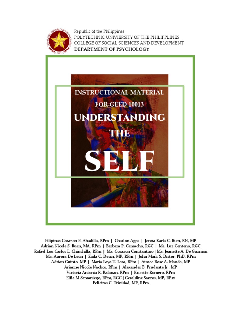 UTS Instructional Material UPDATED PDF | PDF | Id | Philosophy Of Self