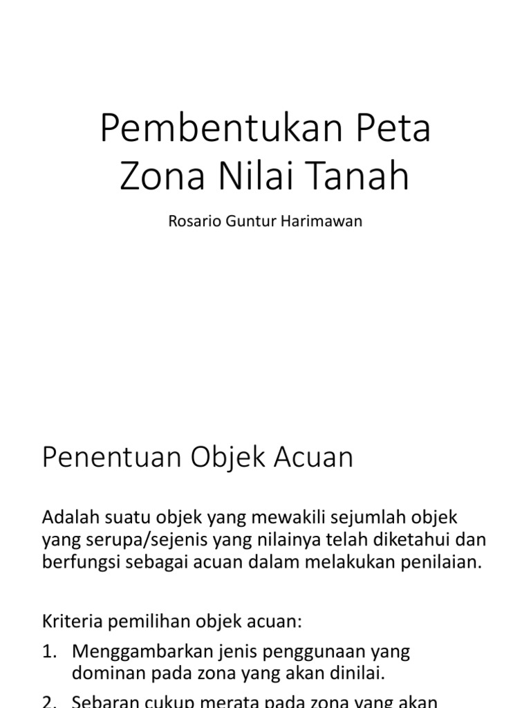 Pembentukan Peta ZNT (2020) | PDF