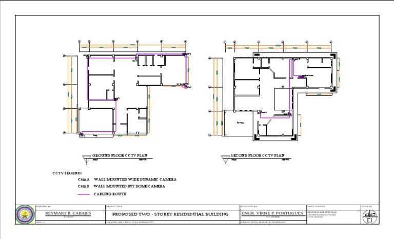Second Floor CCTV Plan Ground Floor CCTV Plan: Proposed Two - Storey ...