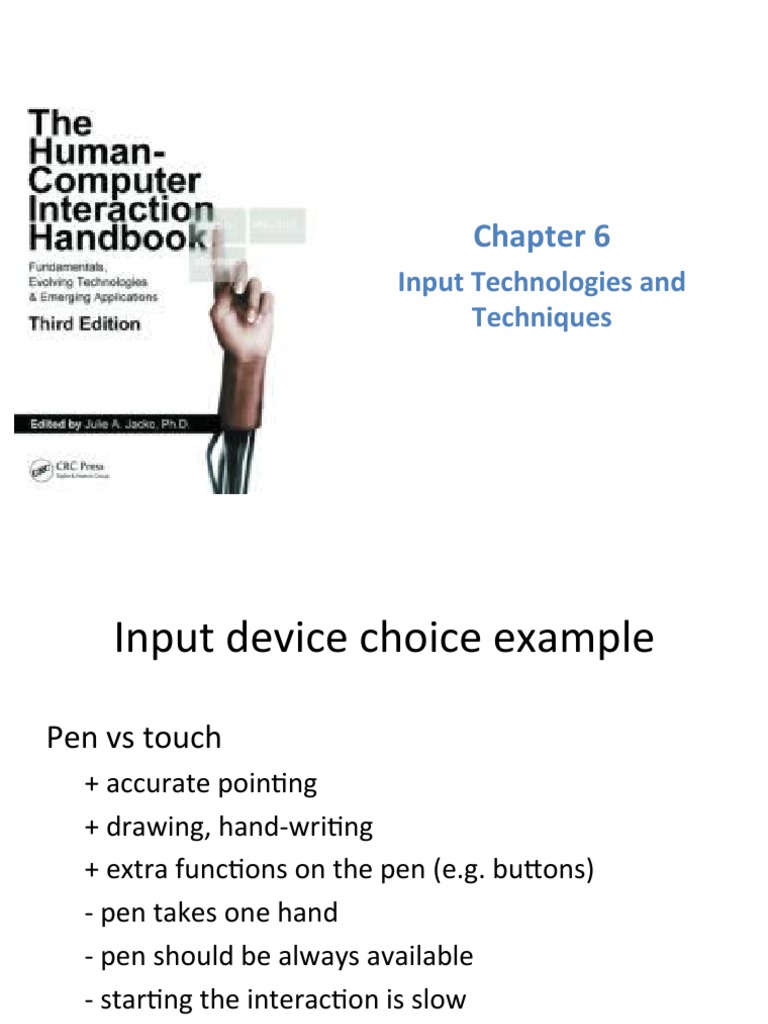 Input Technologies and Techniques | Download Free PDF | Computer Keyboard | Touchscreen
