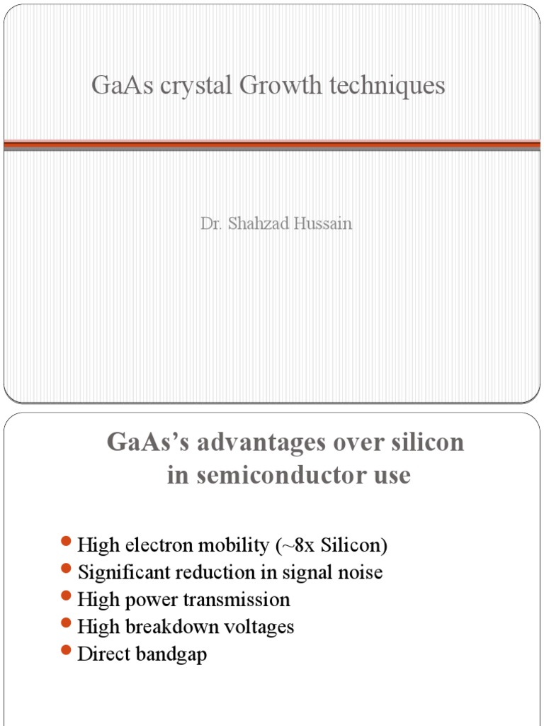 GaAs Crystal Growth Techniques | PDF | Arsenic | Gallium Arsenide