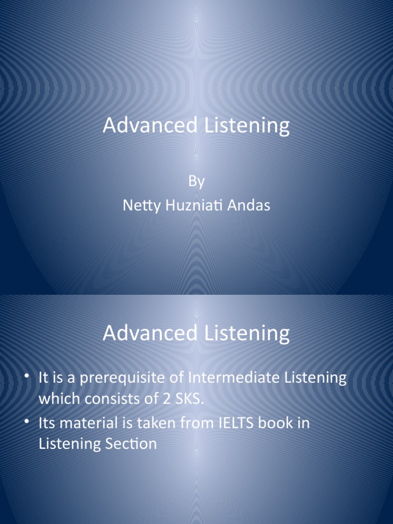 Advanced Listening | PDF | International English Language Testing ...