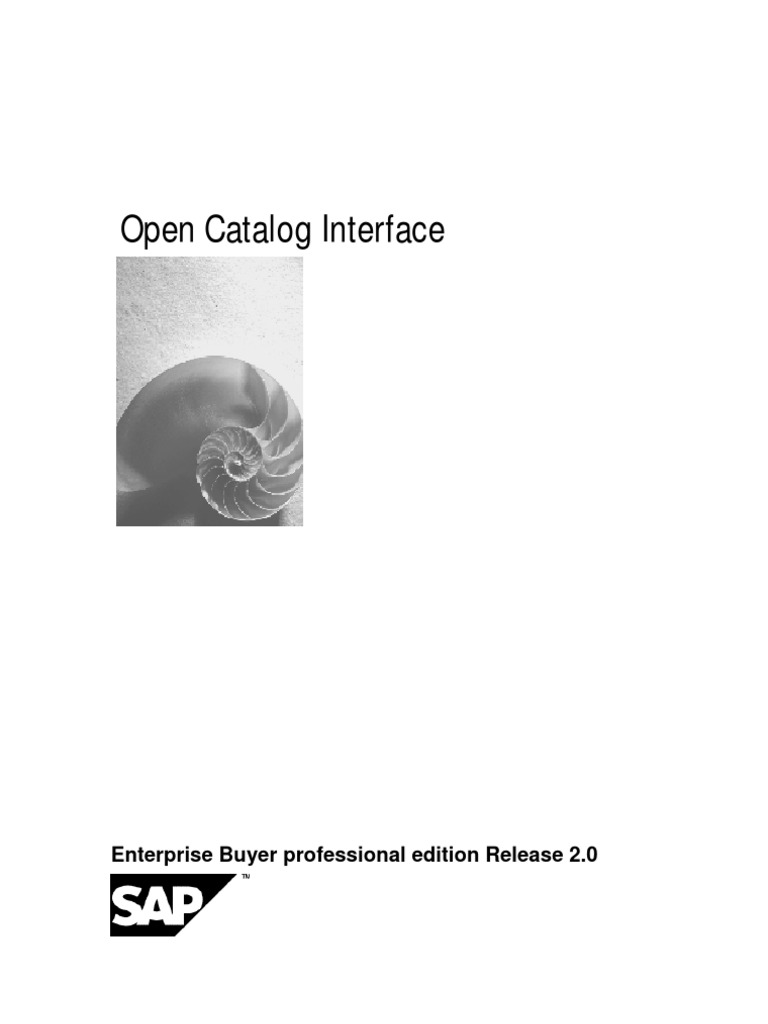 Open Catalog Interface (SAP ERP) | PDF | Html | Variable (Computer Science)