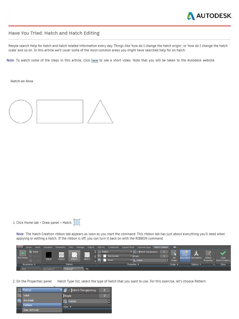 Have You Tried: Hatch and Hatch Editing | PDF | Area | Computing