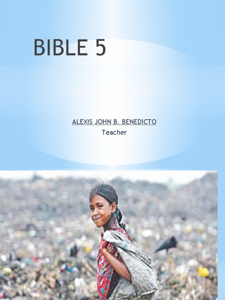Bible 5: Alexis John B. Benedicto Teacher | PDF | Wellness