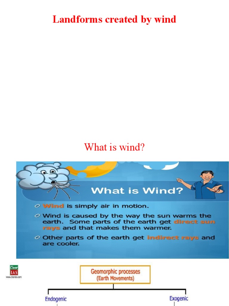 Wind-Created Landforms Explained | PDF | Dune | Desert