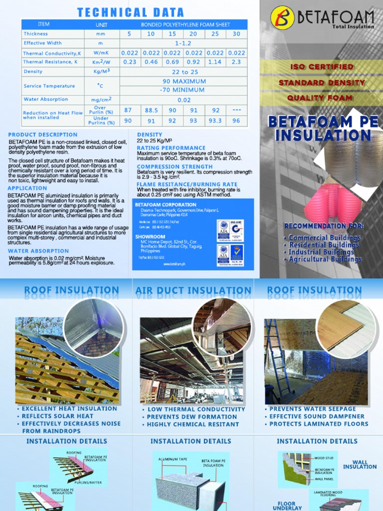 PE Foam Insulation Brochure | PDF | Nature