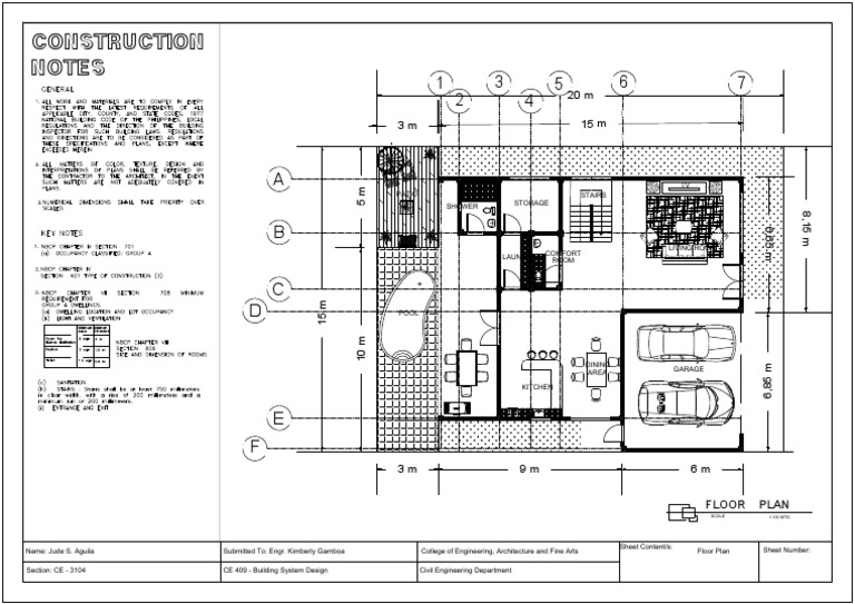 Construction Notes: Floor Plan | PDF | Local Government Areas Of ...