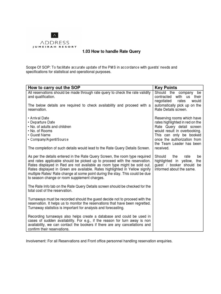 1.03 How To Handle Rate Query PDF | PDF | Computer Data | Data Management