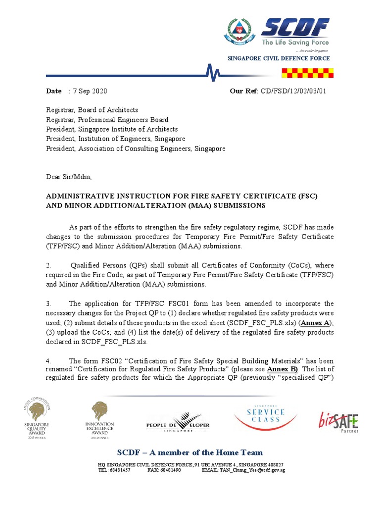 Circular Administrative Instruction For FSC and Maa Submissions | PDF ...