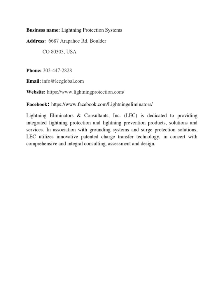 Lightning Protection System | PDF