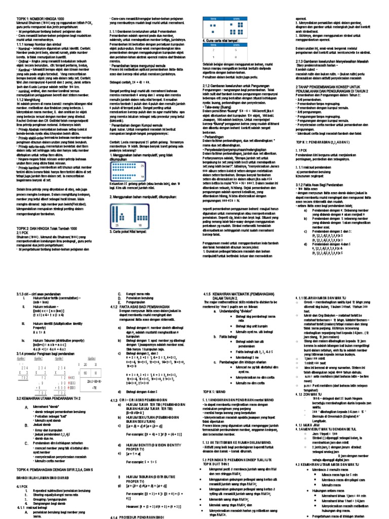 Math Tahun 2 Oum | PDF