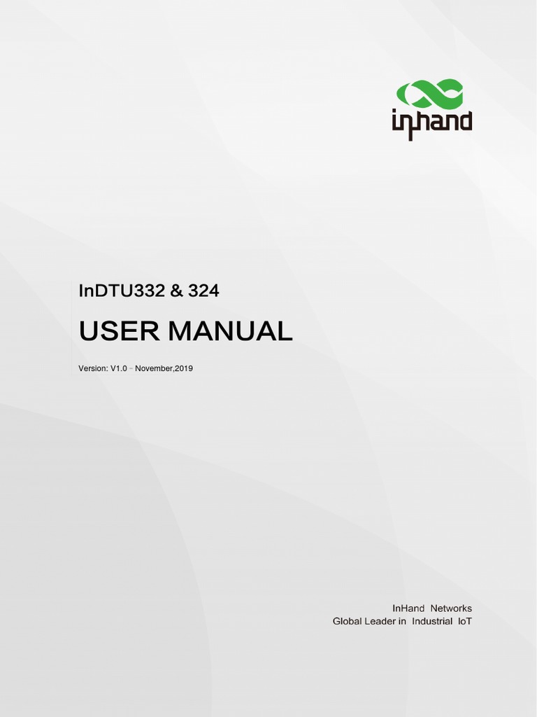 InDTU332 and 324 User Manual V1.0-20191125 | PDF | Computer Network ...