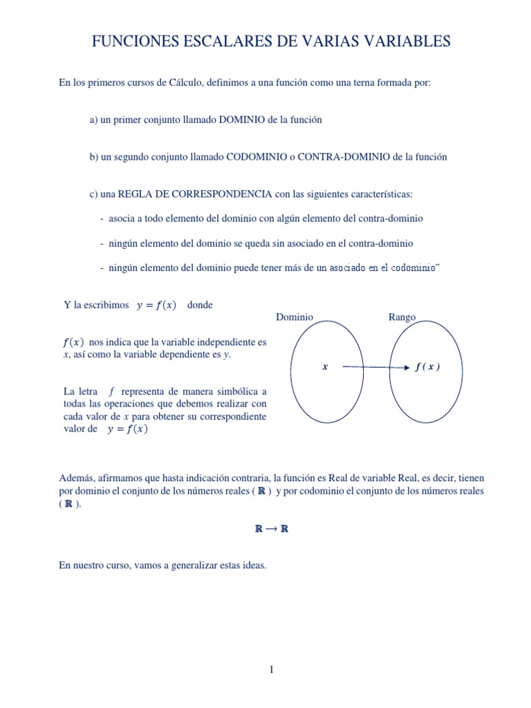 Notas 04 Funciones Escalares de Varias Variables PDF | PDF | Derivado | Vector Euclidiano