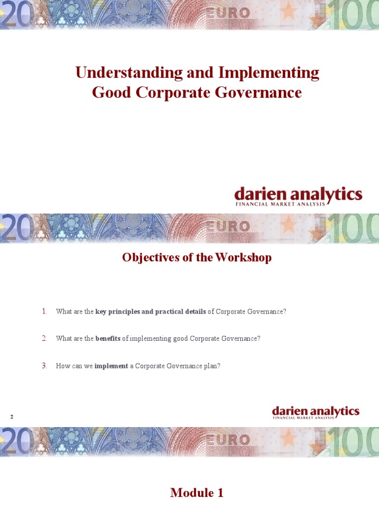 Good Corporate Governance Training Slides | PDF | Corporate Governance ...