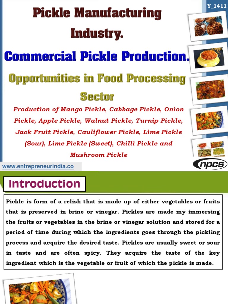 An Overview of the Pickle Making Business in India: Production ...