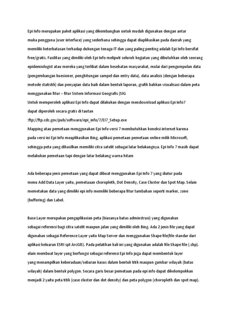 Epi Info Merupakan Paket Aplikasi Yang Dikembangkan Untuk Mudah