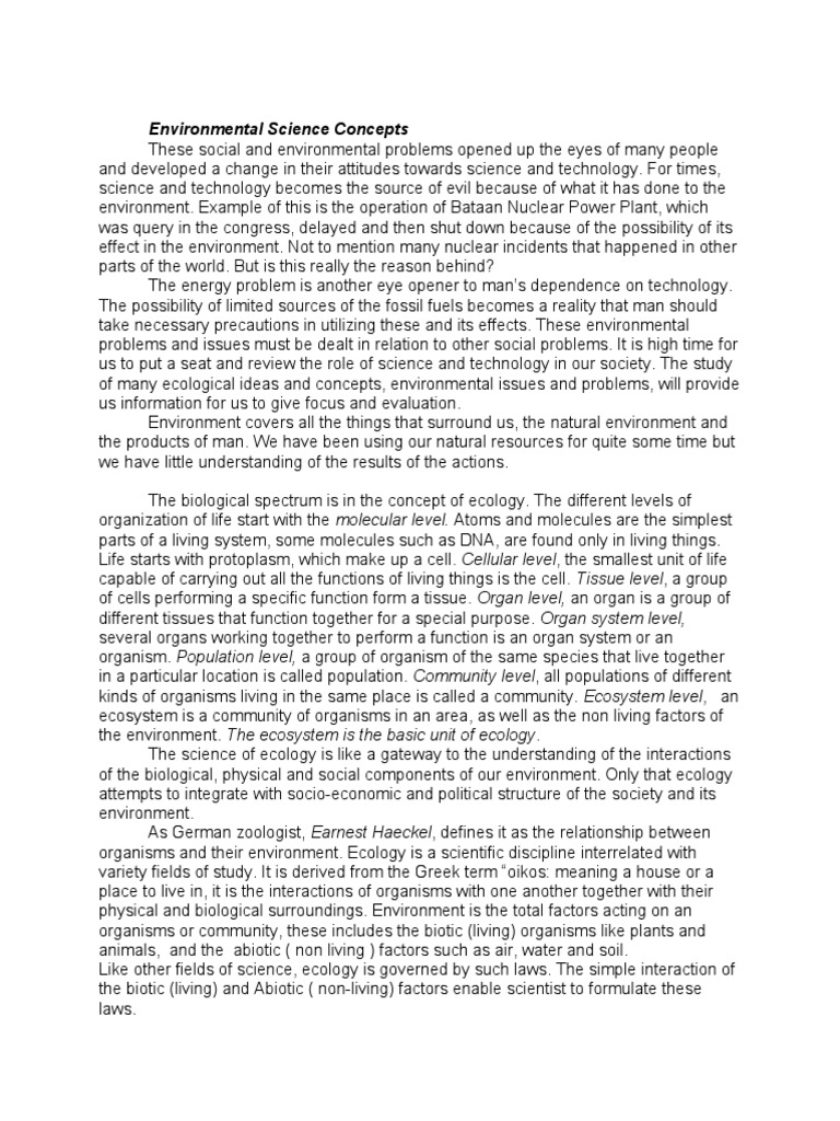 Lesson2. Environmental Concepts | Download Free PDF | Sustainability ...