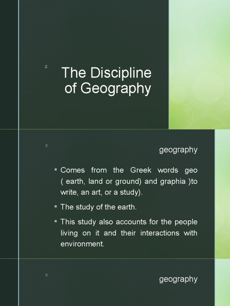 Understanding the Discipline of Geography | PDF | Geography | Earth ...
