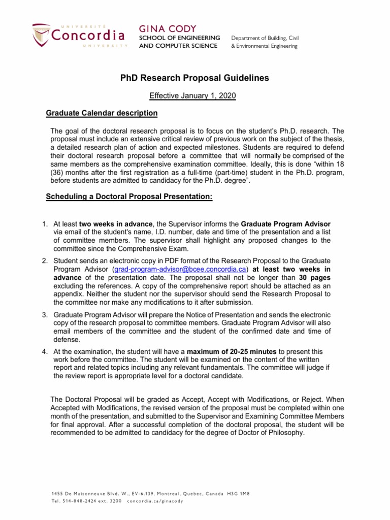 PHD Research Proposal Guidelines | PDF | Doctor Of Philosophy | Thesis