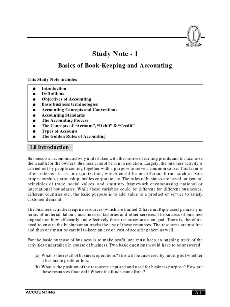 Basics of Bookkeeping and Accounting | PDF | Expense | Debits And Credits