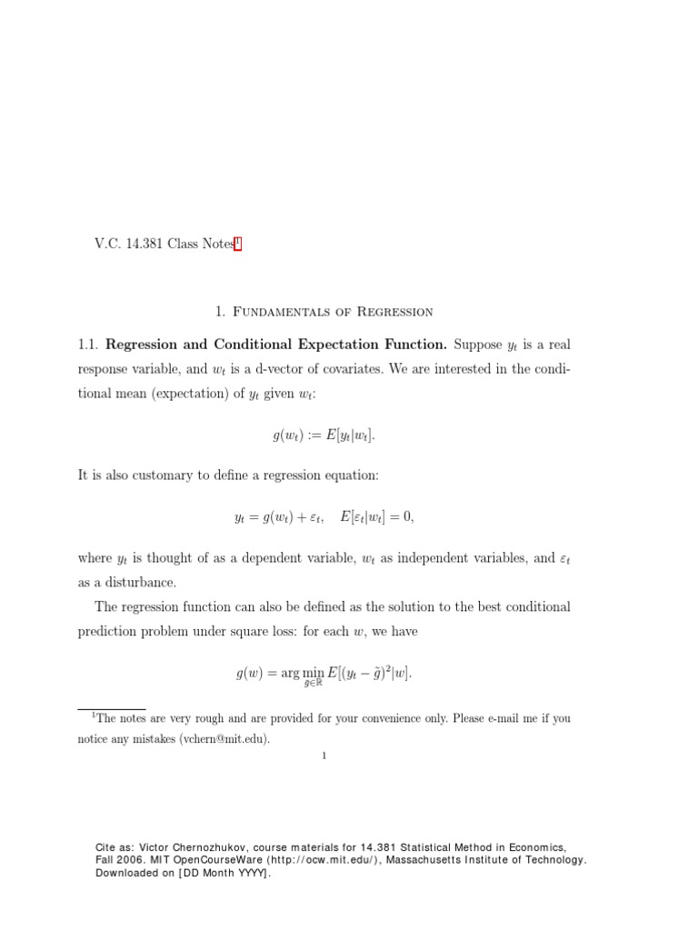 Notes Part 2 PDF | PDF | Ordinary Least Squares | Regression Analysis