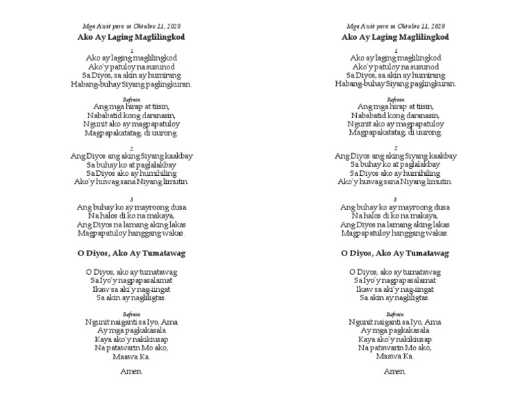 HWSAwit Weekend 11oct2020 TAGALOG PDF | PDF