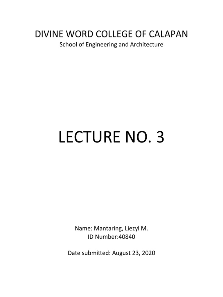 Liezyl Mantaring Lecture 4 | PDF | Technology & Engineering
