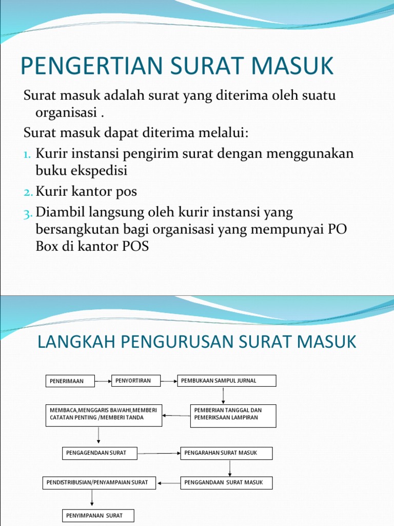 Pengertian dan Proses Surat Masuk | PDF