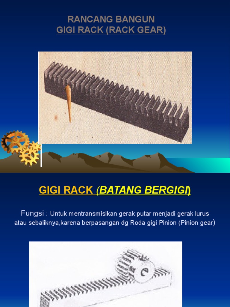 Perenc. Gigi Rack Dan Lurus | PDF