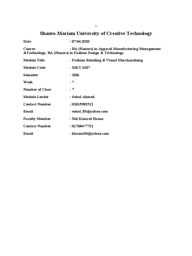 .. Shanto-Mariam University of Creative Technology | PDF ...