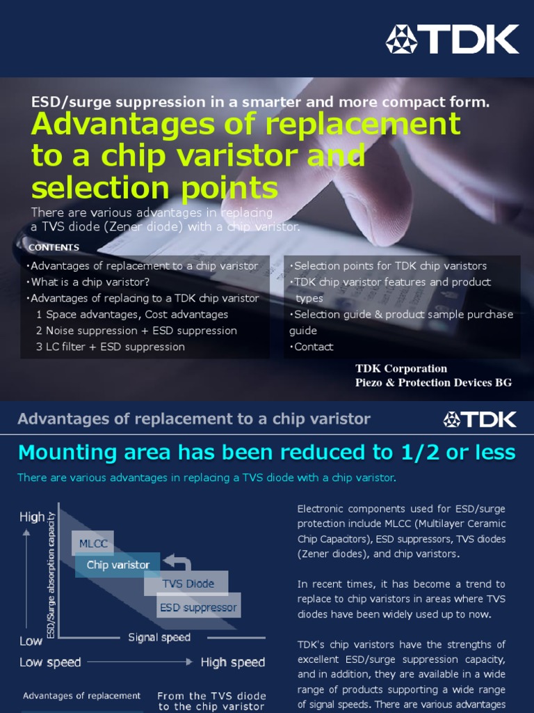 Advantages of Replacement To A Chip Varistor and Selection Points | PDF ...