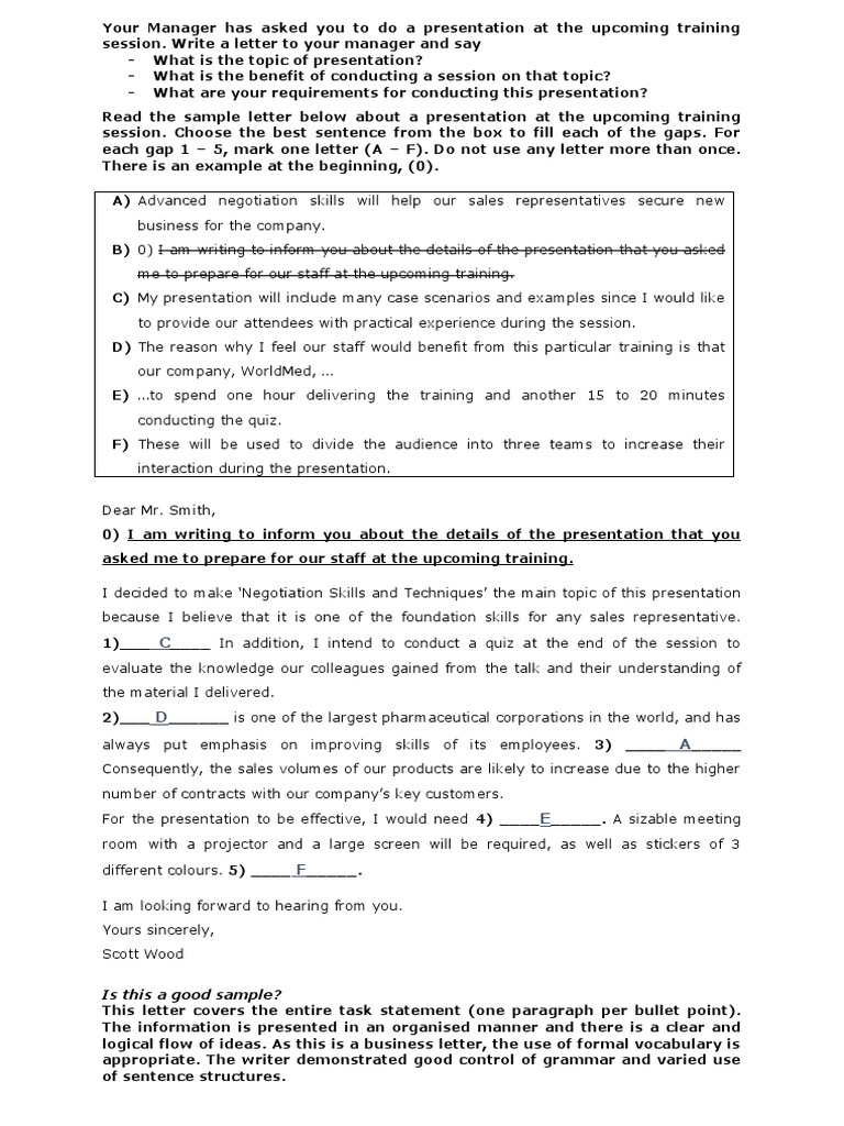 Sample Letter | PDF | Behavior Modification | Psychological Concepts